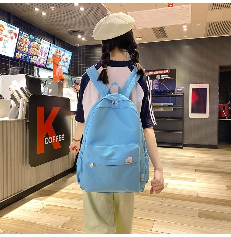 Kawaii Backpack Aesthetic Backpacks Cute School Bag Back to School Backpack Supplies for Teen Girls (Beige)