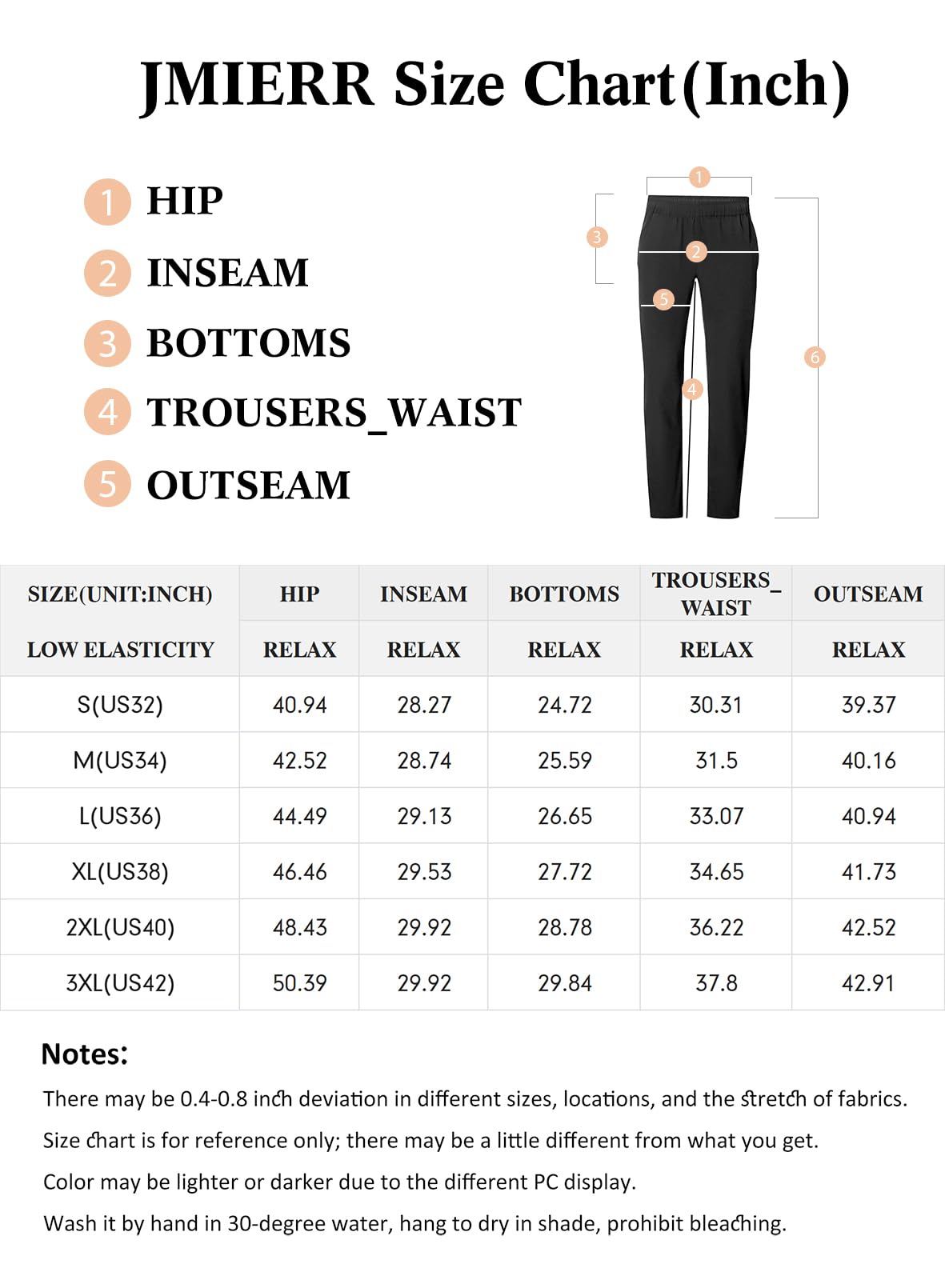 JMIERR Mens Casual Joggers Pants - Cotton Drawstring Chino Cargo Pants Hiking Outdoor Twill Track Jogging Sweatpants Pants with Pockets for Men, US 40(2XL), C Light Grey