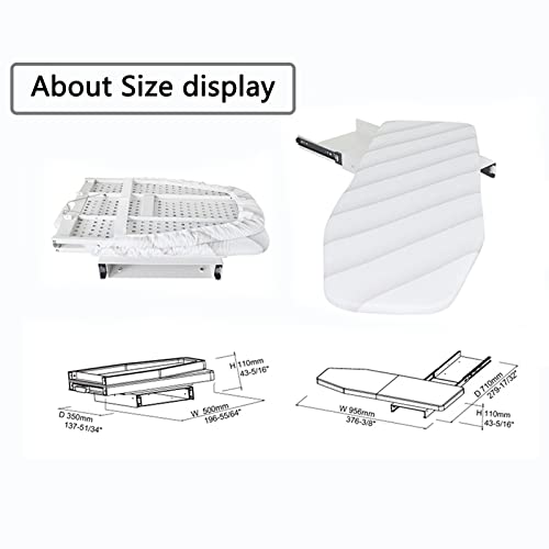 Closet Pull-Out Ironing Board Retractable 180 Degree Rotation Ironing Board Portable Folding Iron Board for Sewing, Craft Room, Household, Dorm 19.6" W x 13.7" D x 4.3" H