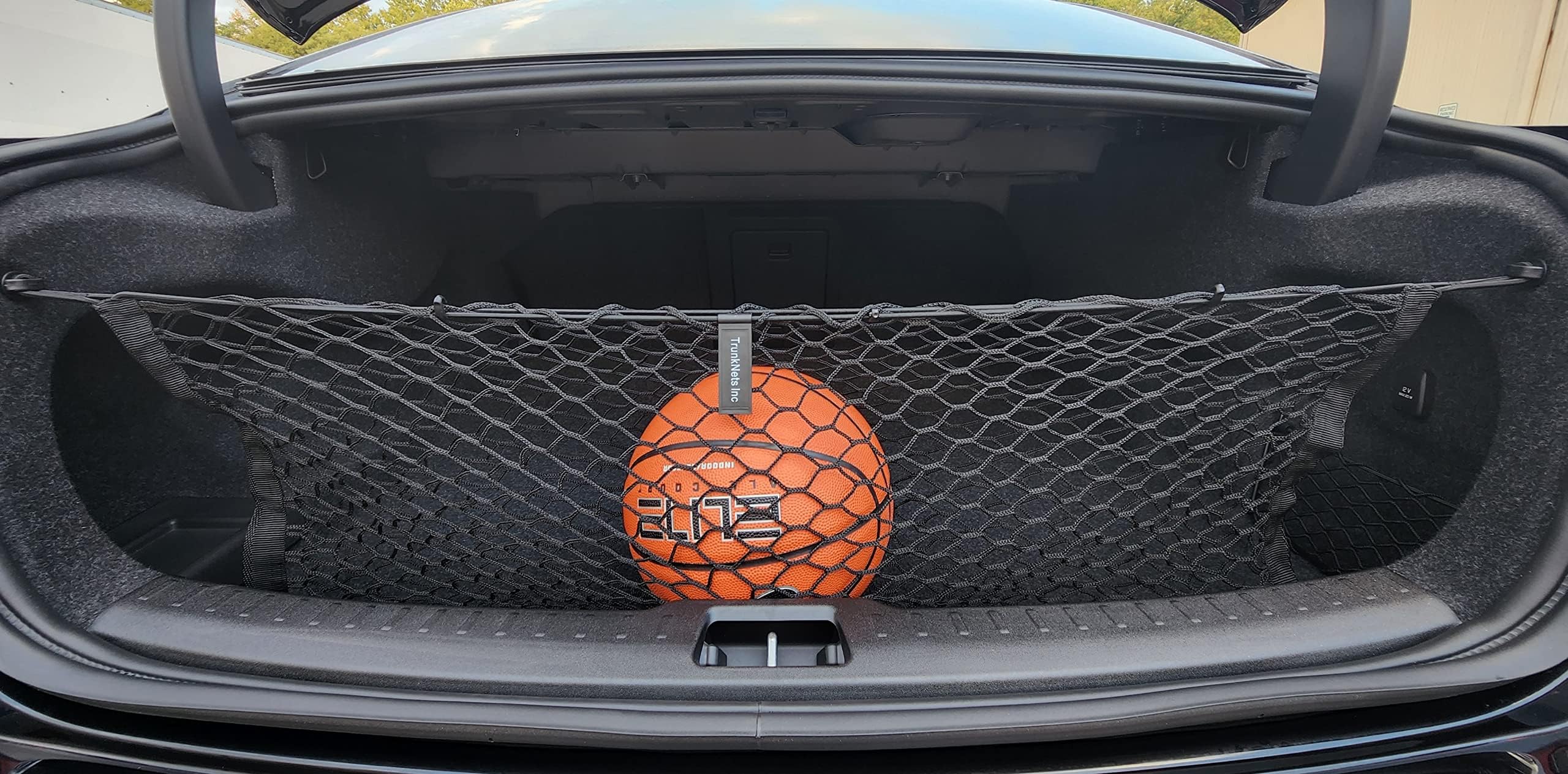 Envelope Style Automotive Elastic Trunk Mesh Cargo Net for Volvo S60 B5-2019-2025 - Premium Trunk Organizer and Storage - Luggage Net for Sedan - Car Organizer for Volvo S60 T8