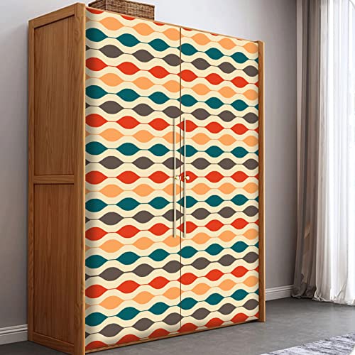Red&Yellow&Green Peel and Stick Wallpaper Contact Paper 15.7”×196.8” Removable Wall Coverings for Home Decorative Table and Door Renovated