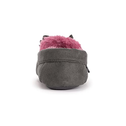 MUK LUKS Patterned Moccasins, Dark Grey Heather, X-Small Unisex Little_Kid