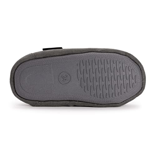 MUK LUKS Patterned Moccasins, Dark Grey Heather, X-Small Unisex Little_Kid