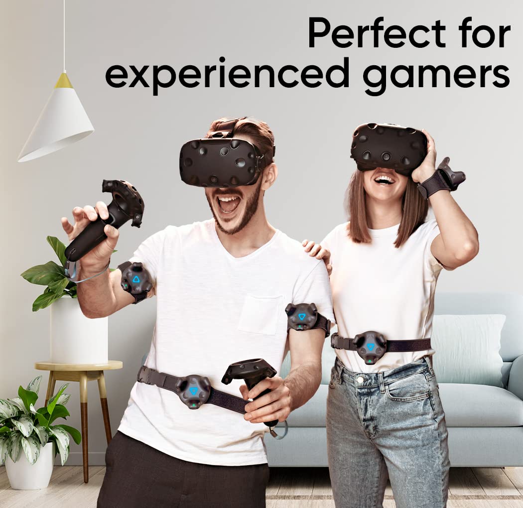 Skywin VR Tracker Belt and Tracker Strap (1 Belt and 4 Hand/Foot Straps) for HTC Vive System Tracker Pucks - Adjustable Straps for Hand and Foot for Full-Body Tracking in Virtual Reality