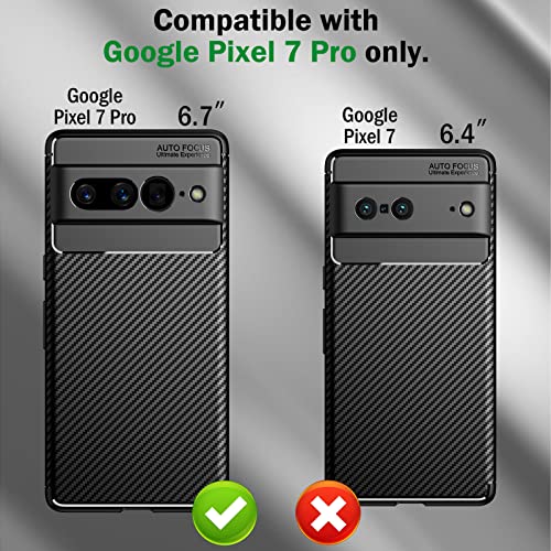 Aukvite for Google Pixel 7 Pro Case, Google Pixel 7 Pro Phone Case Soft TPU Case, Shockproof Anti-Fingerprint Phone Case for Pixel 7 Pro 2022 Anti Scratch Flexible Drop Protection Cover (Black)