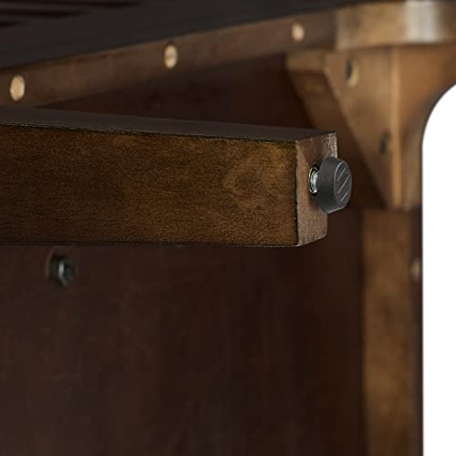 Crosley Furniture Asher Media Console and Record Player Stand with Storage for Vinyl Records, Dark Brown