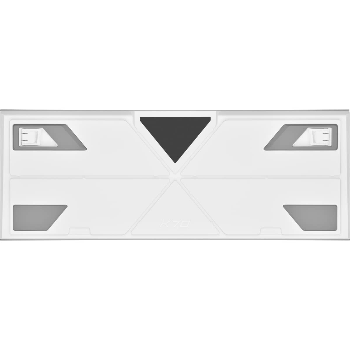 Corsair K70 PRO RGB Optical-Mechanical Gaming Keyboard - OPX Linear Switches, PBT Double-Shot Keycaps, 8,000Hz Hyper-Polling, Magnetic Soft-Touch Palm Rest - NA Layout, QWERTY - White
