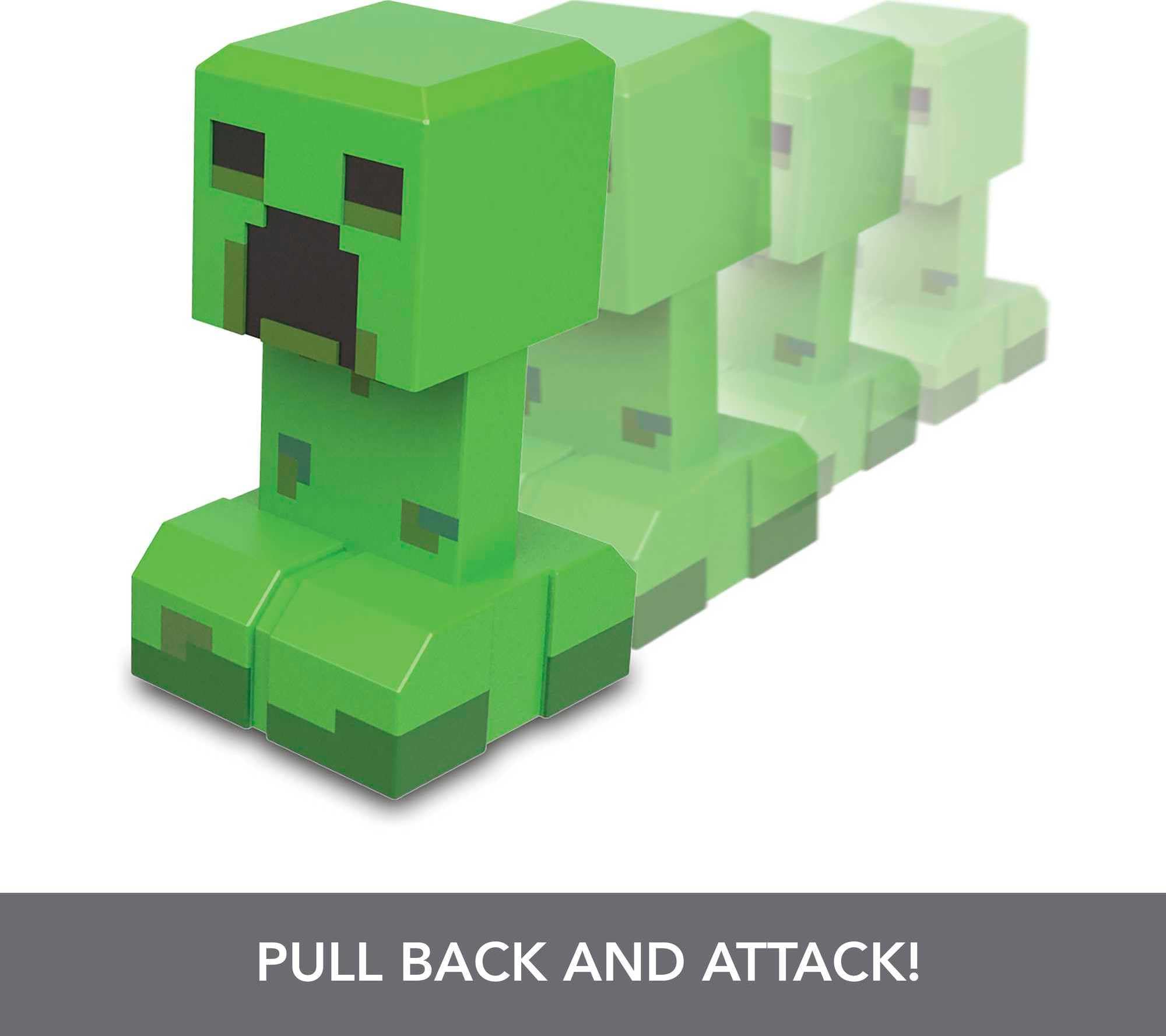 Mattel Minecraft Legends Action Figure 2-Pack, Creeper vs Piglin Bruiser Set, Attack & React Collectible Toys, 3.25-inch Scale