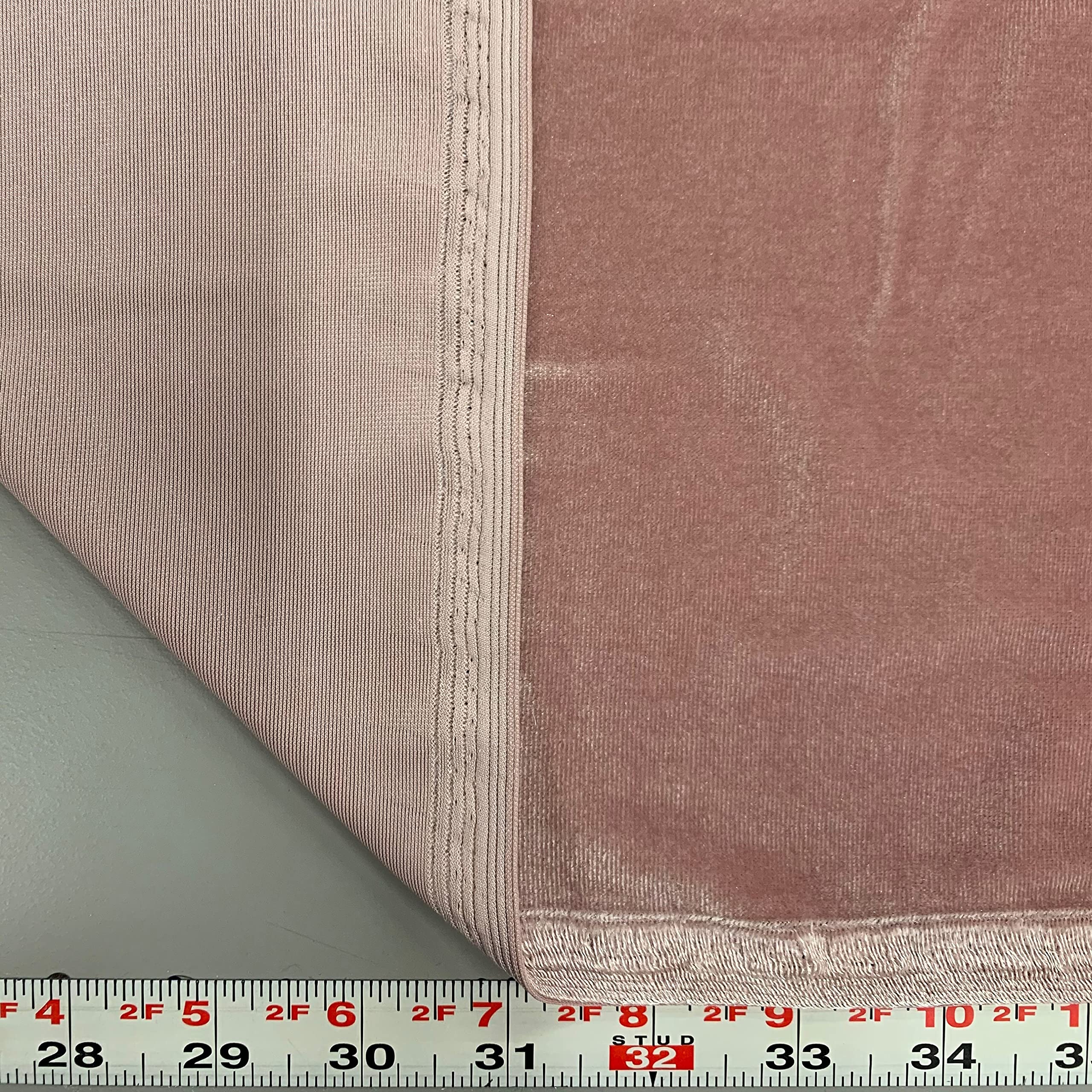 Princess Old Rose-B Polyester Spandex Stretch Velvet Fabric for Bows, Head Wraps, Top Knot, Scrunchies, Clothes, Costumes, Crafts - 10001