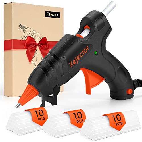 Kejector Hot Glue Gun, Mini Hot Glue Gun kit with 30pcs Glue Gun Sticks, Fast Heating Small Glue Gun, Anti-Drip Glue Gun for Kids DIY School Craft Projects and Quick Home Repairs, 20W