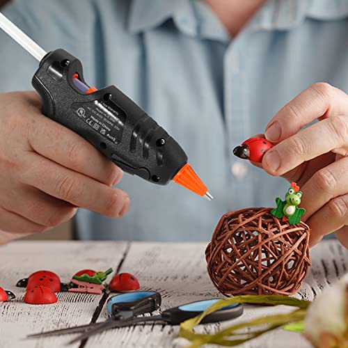 Kejector Hot Glue Gun, Mini Hot Glue Gun kit with 30pcs Glue Gun Sticks, Fast Heating Small Glue Gun, Anti-Drip Glue Gun for Kids DIY School Craft Projects and Quick Home Repairs, 20W