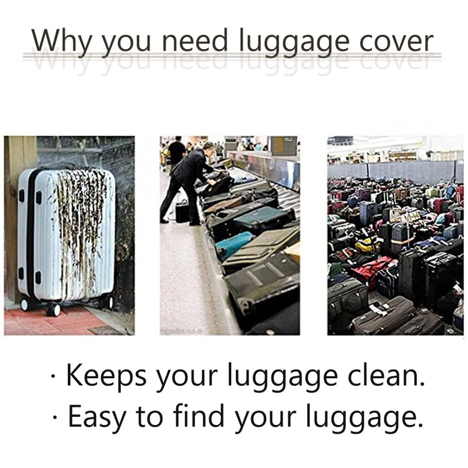 Forchrinse 3D Tiger Print Travel Luggage Cover Cool Animal Design Suitcase Cover Baggage Protector for Luggage,L