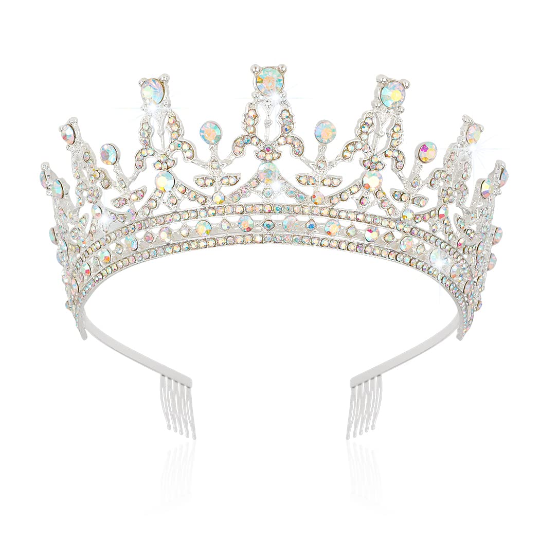 CURASA Silver Crystal Crown & Birthday Girl Sash Kit