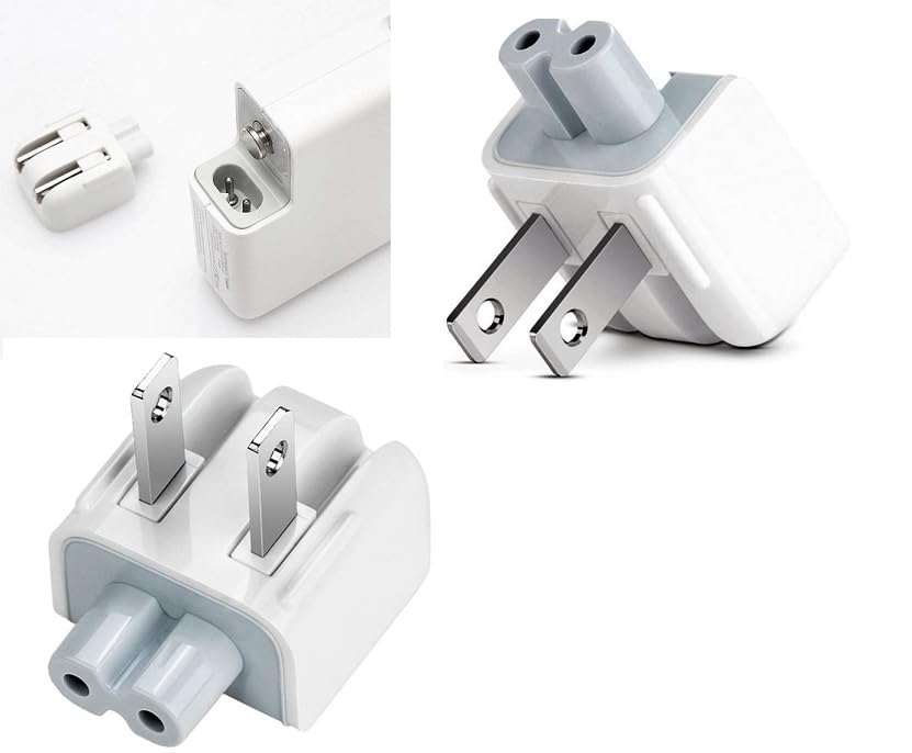 2 Pcs Mac AC Wall Adapter Plug Duckhead US Wall Charger AC Cord US Standard Duck Head for MacBook Mac iBook/iPhone/iPod AC Power Adapter Brick