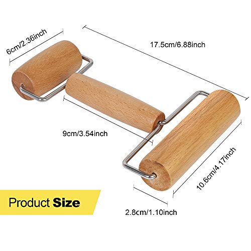 LEOBRO 5D Diamond Painting Tools Wooden Roller, 2 in 1 Design Wooden Roller for Diamond Painting Rhinestone Embroidery, Craft Clay, Ceramic & Pottery Clay