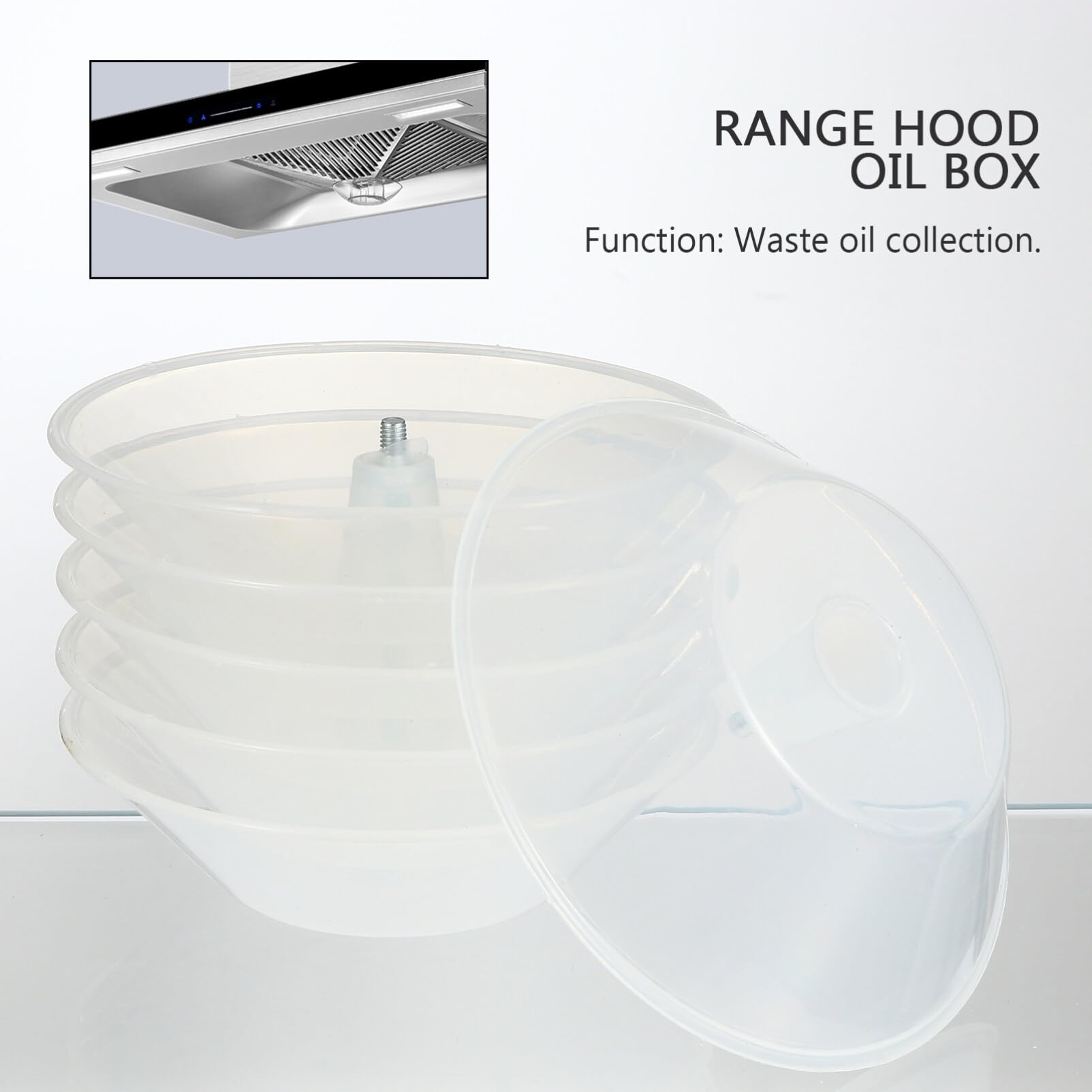 Hemoton 6Pcs Plastic Range range hood oil catcher oil collecting cup range hood oil cup Hood Oil Catcher