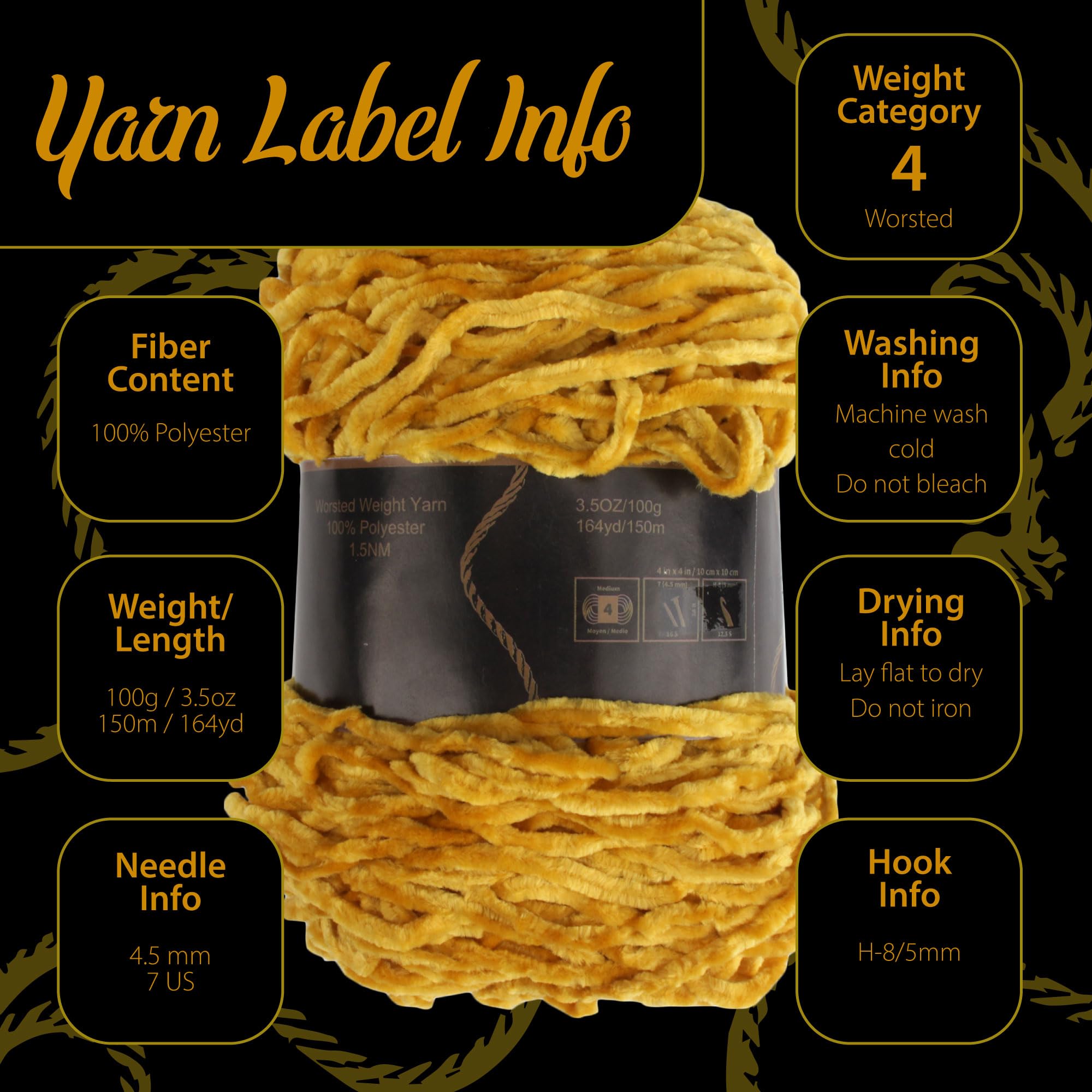 JubileeYarn Chenille Yarn - Worsted Weight - 100g/cake - Iolite - Dark Midnight Blue Velvet - Crochet and Knitting Yarn - 2 Cakes