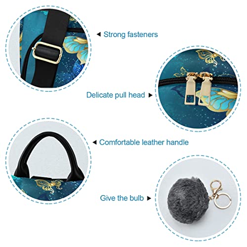 ALAZA Butterfly Golden Star Women Backpack Anti Theft Back Pack Shoulder Fashion Bag Purse