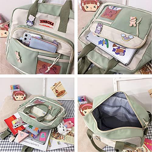 Cute School Backpack with Plush Pendant Girls Pink Japanese Schoolbag Cute Backpack for School JK Uniform Handbags