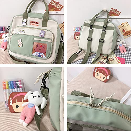 Cute School Backpack with Plush Pendant Girls Pink Japanese Schoolbag Cute Backpack for School JK Uniform Handbags