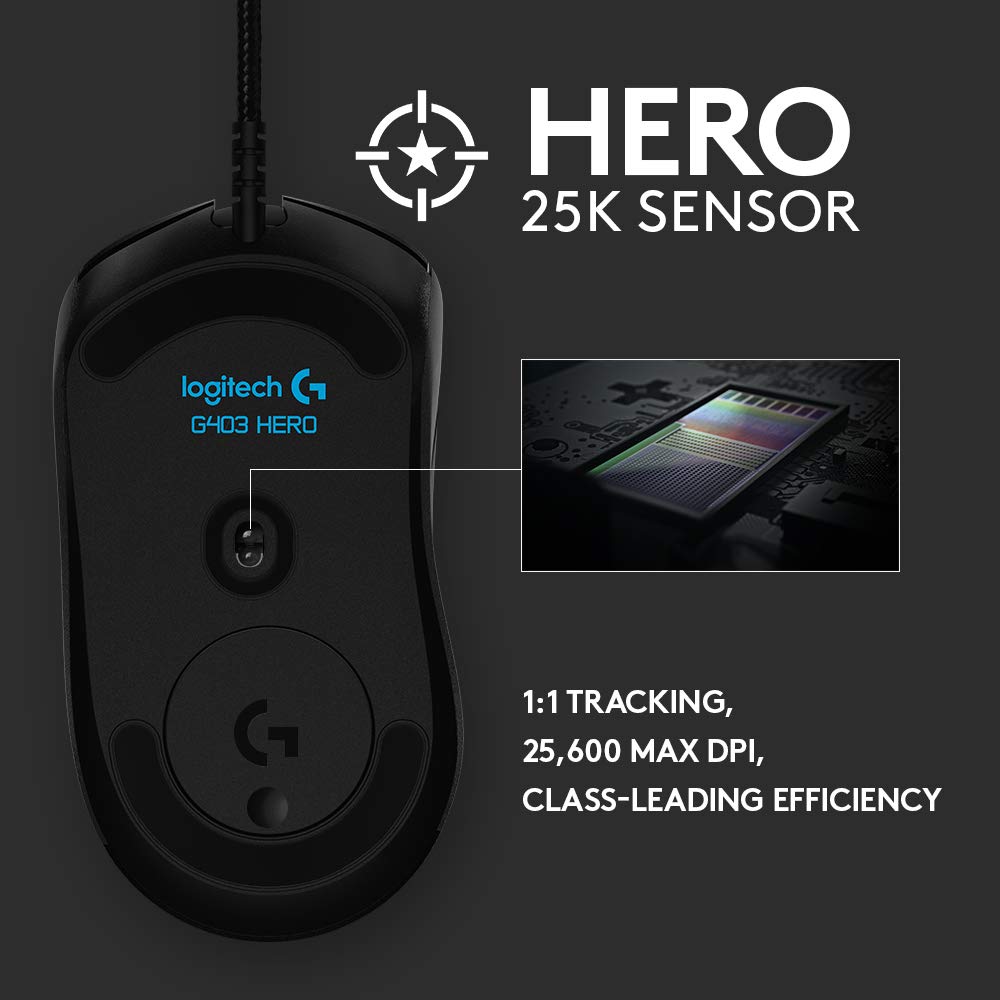 Logitech G413 SE Full-Size Mechanical Gaming Keyboard G403 Hero 25K Gaming Mouse