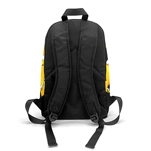 Bumble Bees Honey Drips Black Yellow Personalized Casual Backpack,Custom College School Travel with Name Daypack Laptop 17 Inch for Boys Girs