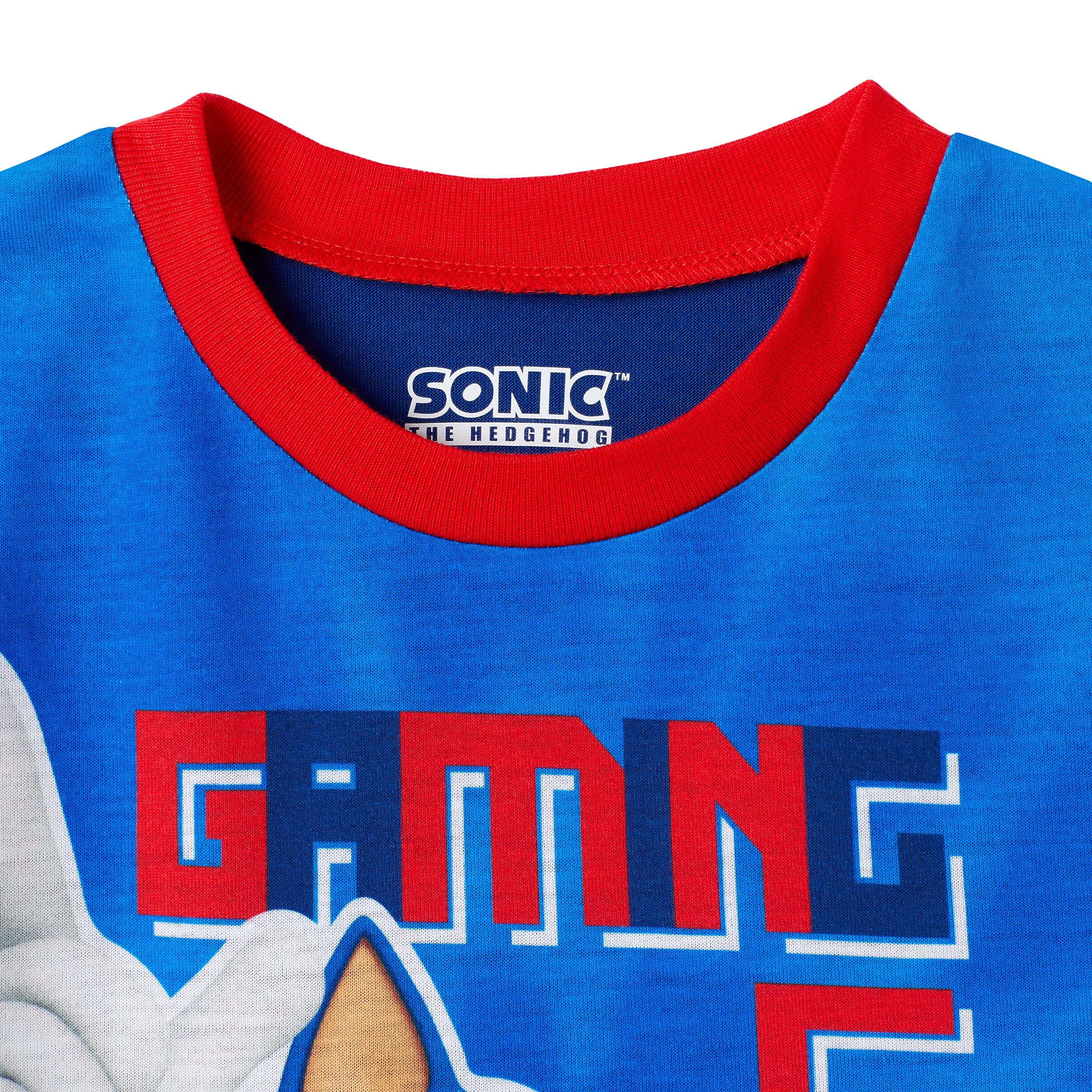 Sonic The Hedgehog Boys Pajamas for Kids 4 Piece Sleepwear Sets for Boys Pajama Bottoms and Sleep Shirts Red-blue