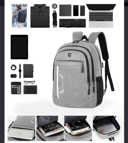 RRRWEI Laptop Backpack 15.6 Inch Slim Computer Bag,Business Travel Anti Theft Durable Backpack Usb Charging Port,For College School (black)