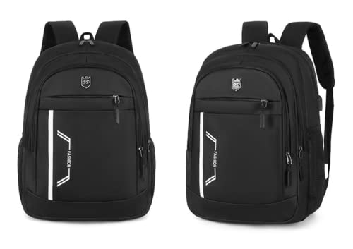 RRRWEI Laptop Backpack 15.6 Inch Slim Computer Bag,Business Travel Anti Theft Durable Backpack Usb Charging Port,For College School (black)