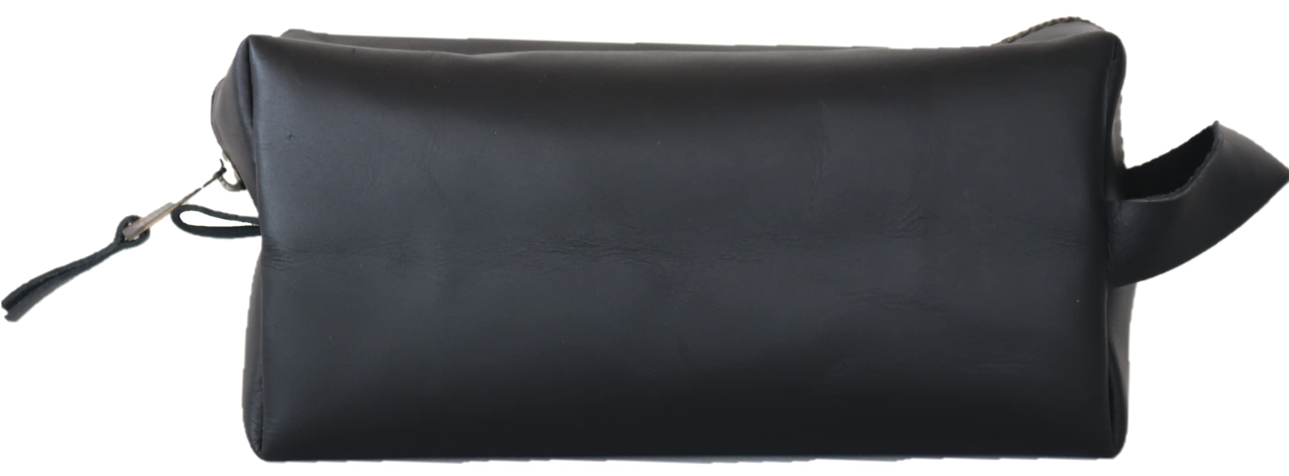 VELLAIRE Genuine Leather Toiletry Bag, Travel Toiletry Bag For Men, Men's Toilety Bag, Father's Day Gift, Shaving Bag Cosmetic Bag For Women, Leather Toiletry Bag For Men (3 Black)
