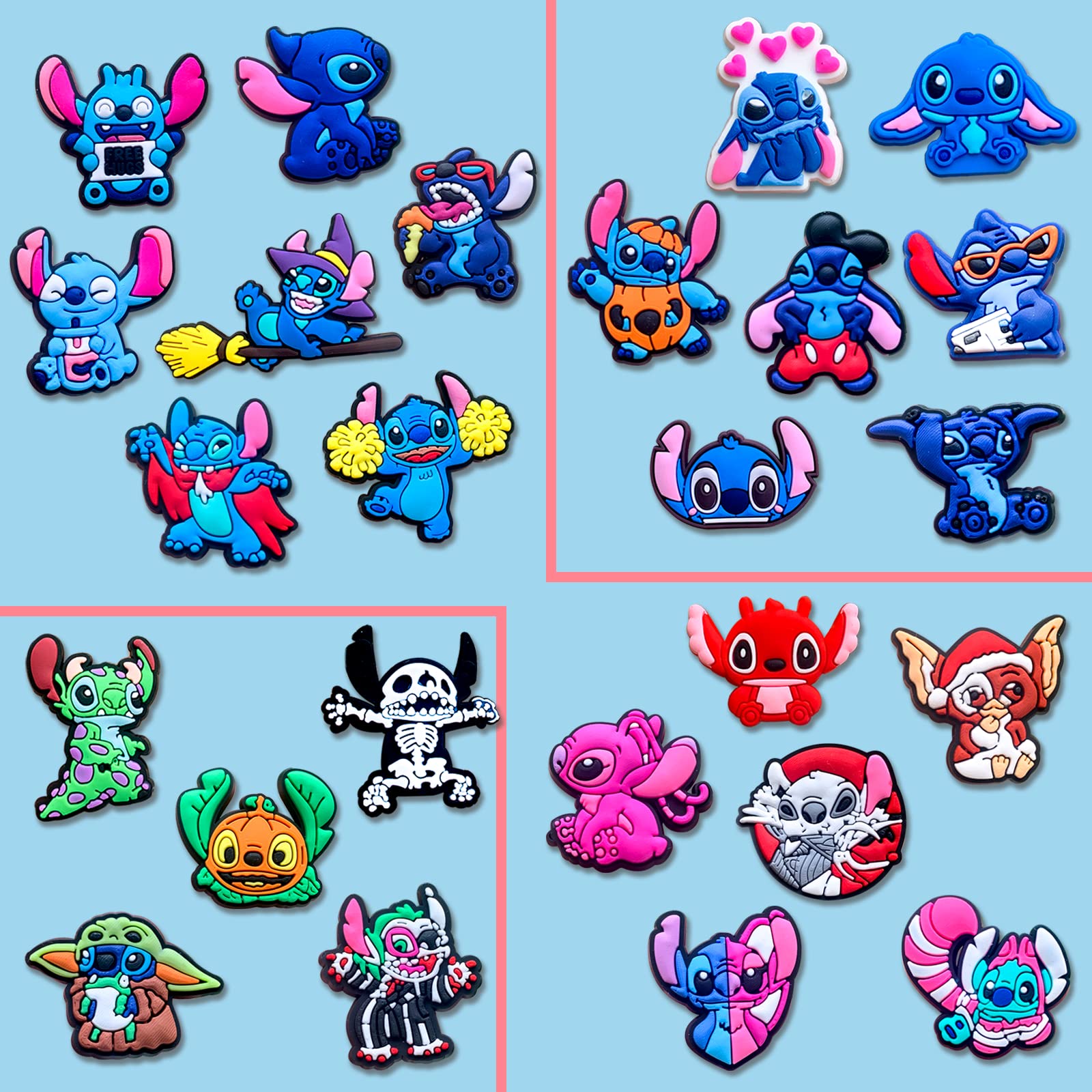 Zanerolan 25 40PCS Shoes Decoration Charms for Clog Decoration, Cartoon Charms Accessories (25)