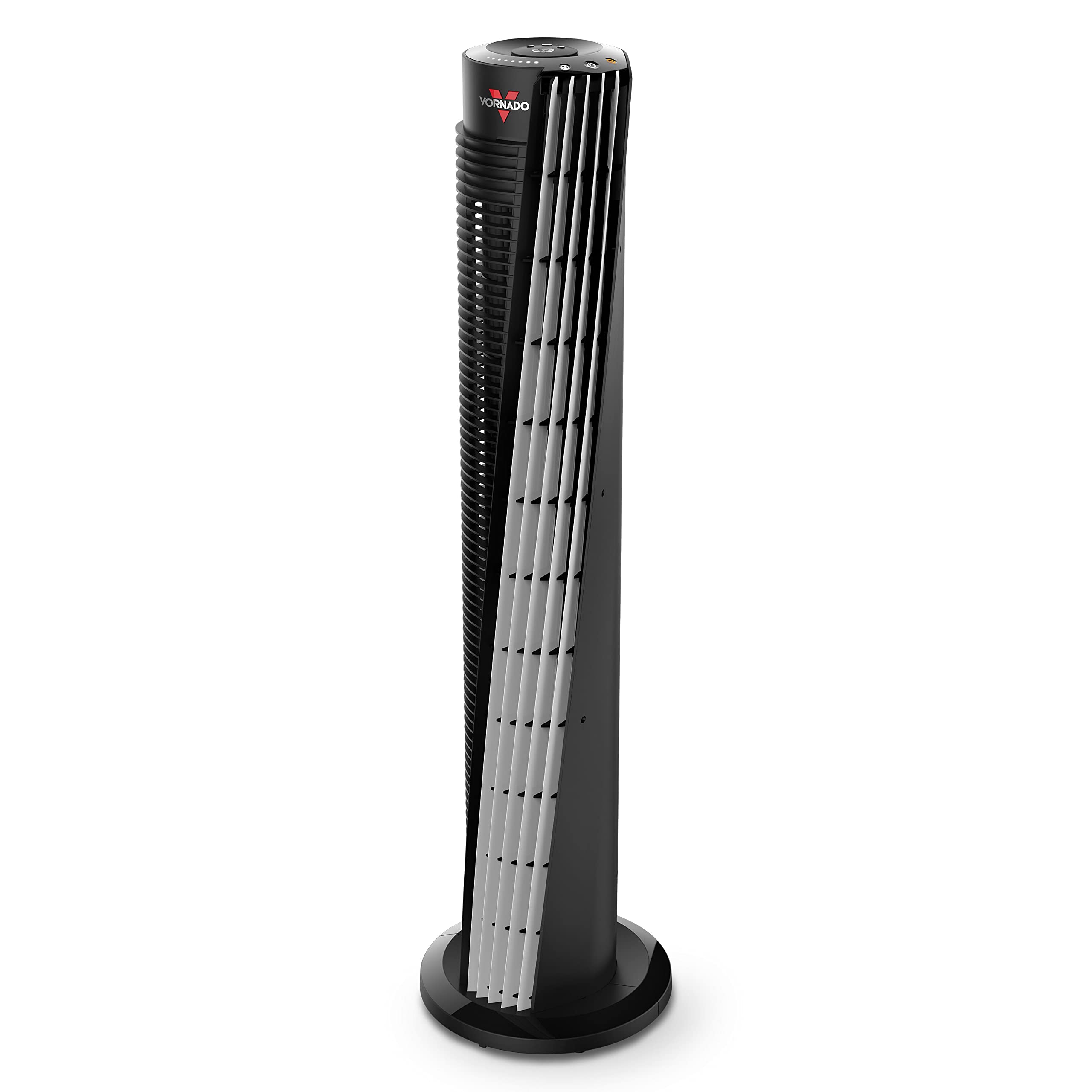 Vornado 660 Large Whole Room Air Circulator Fan with 4 Speeds and 90-Degree Tilt, 660-Large, White & 184 Whole Room Air Circulator Tower Fan, 41", 184-41", Black