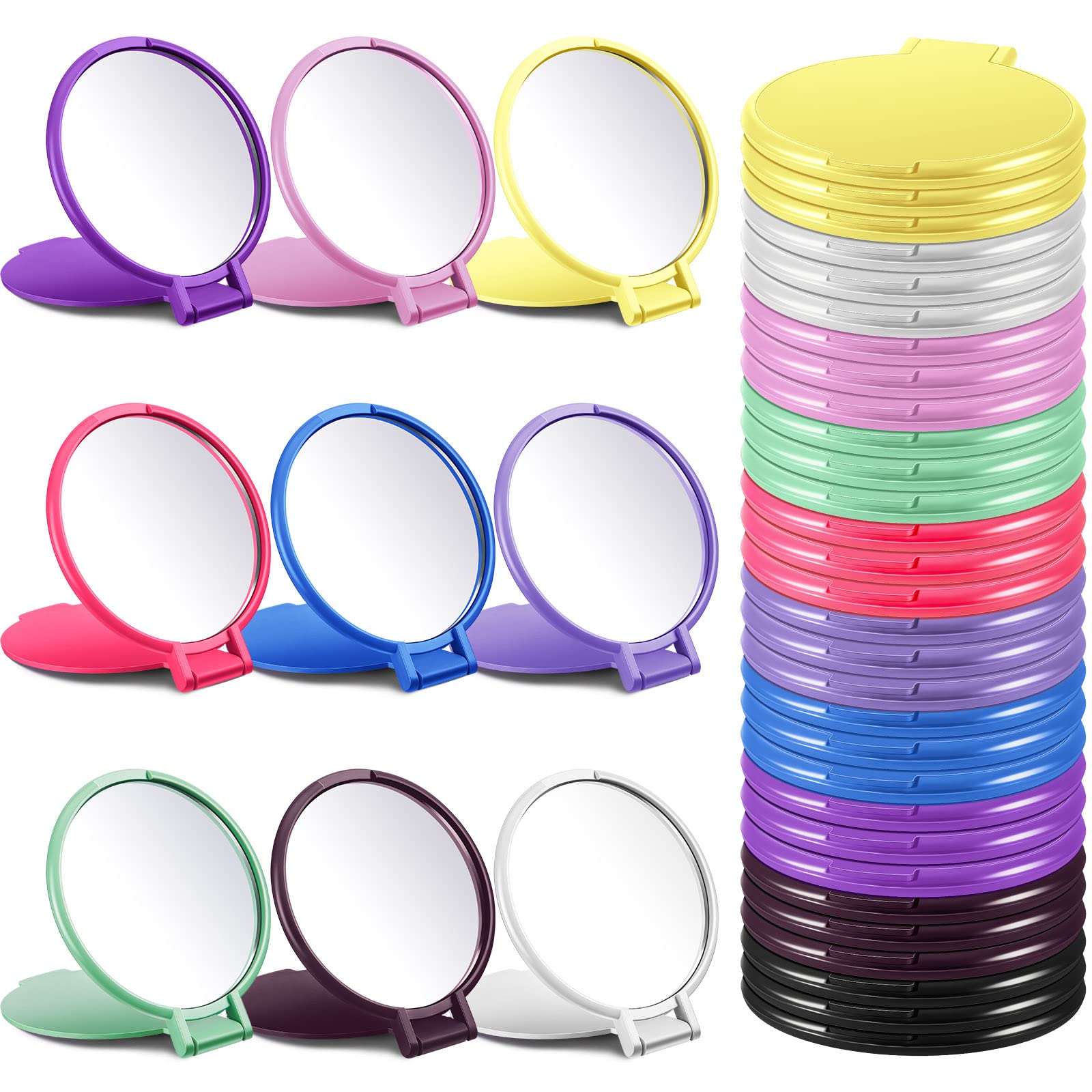 Juexica 180 Pcs Compact Mirror Bulk Mini Folding Mirror Portable Pocket Makeup Round Small Vintage Travel for Cosmetic Purse Bag Gifts Women Mom Daily Use