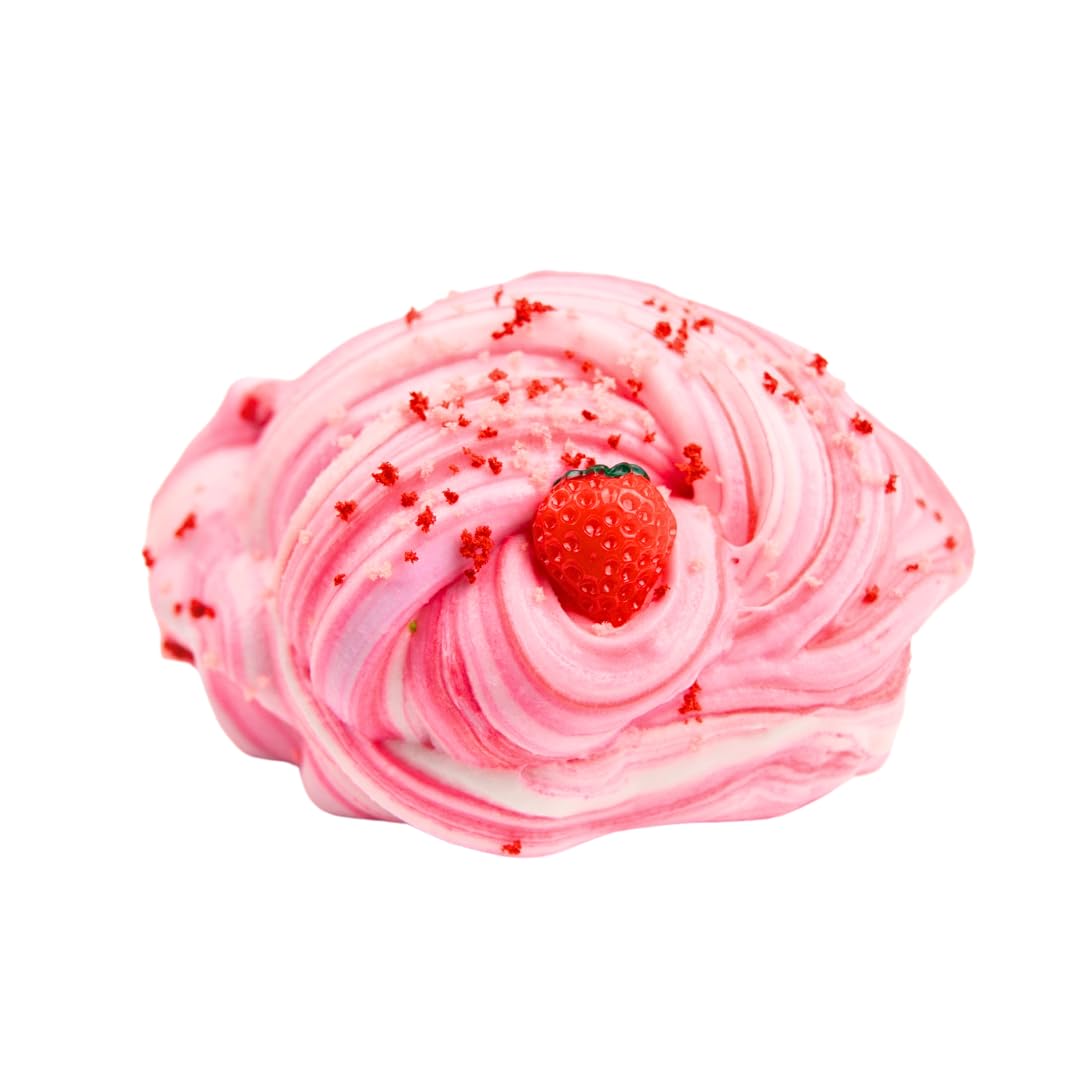 Strawberry Shortcake Ice Cream Slime (SCENTED) | Handmade Slime | Hippocampe Slimes (6OZ)