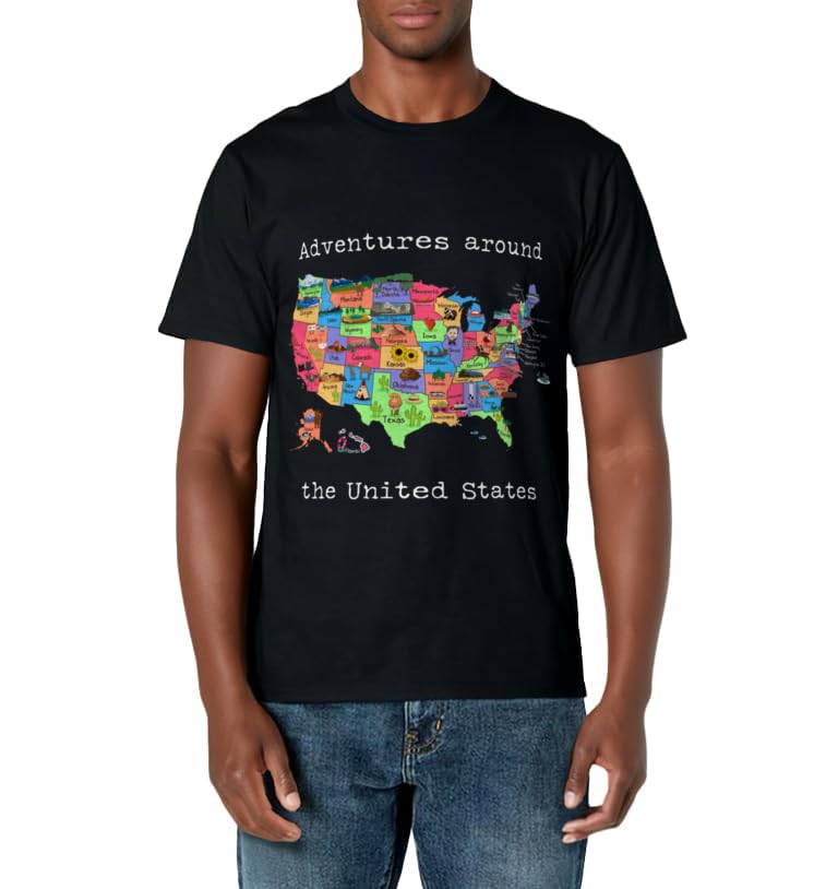 United States Design - Travel America USA Map T-Shirt