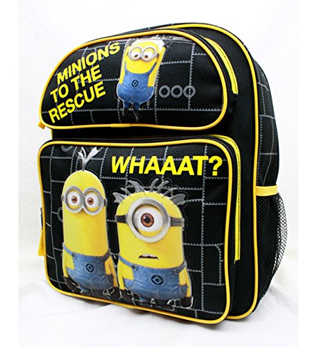 Despicable Me Medium Backpack Minions to The Rescue Black 14" New DL30407