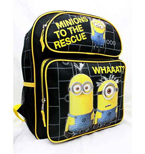 Despicable Me Medium Backpack Minions to The Rescue Black 14" New DL30407