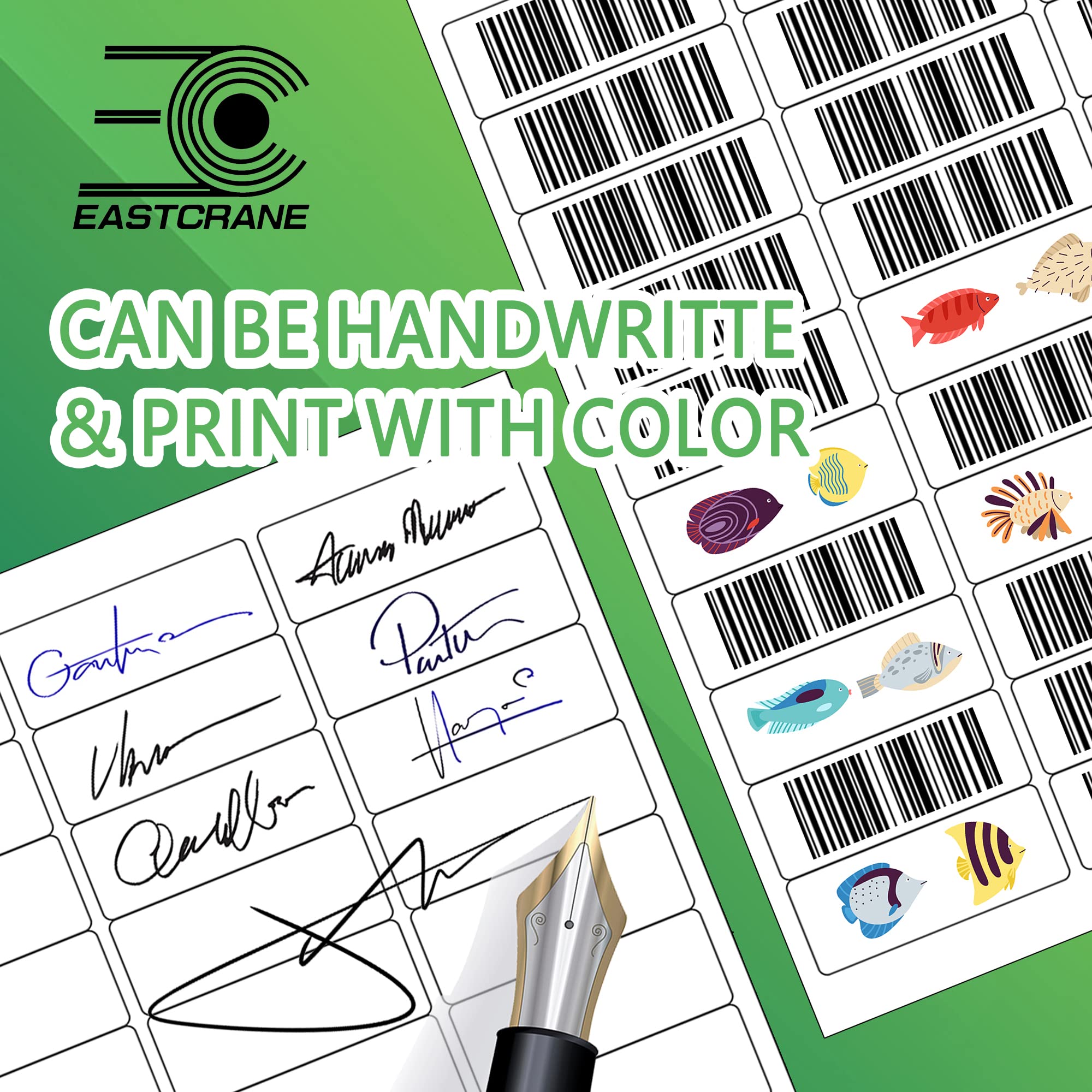 EastCrane 1" x 2-5/8" Printable Mailing Address Labels,3,000 Sticker Labels(100 Sheets),White Blank Labels for Laser/Inkjet Printer,Permanent Adhesive Name Labels,FBA Labels