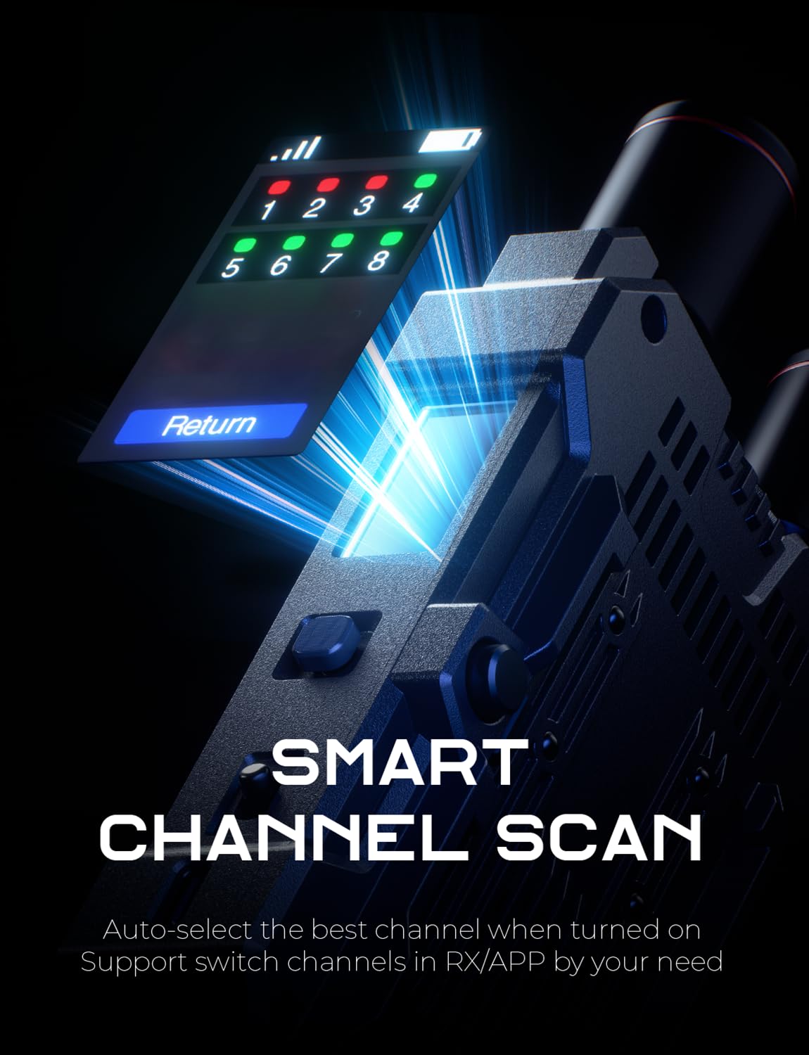 Hollyland Mars 4K Wireless Transmitter Receiver 5G SDI HDMI Video Transmission System, 4Kp30/1080p60, Support 23.98/29.97/59.94 FPS SDI Out, 450FT Los Range 66ms Latency, 4 App Monitoring (1TX+1RX)