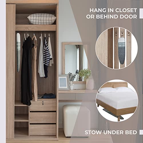 Bartnelli Smart Hanger Tabletop Ironing Board | Designed and Made in Europe with New Patent EZ Glide Technolgy, & Park Zone, European Quality and Innovation (Size-34x12)