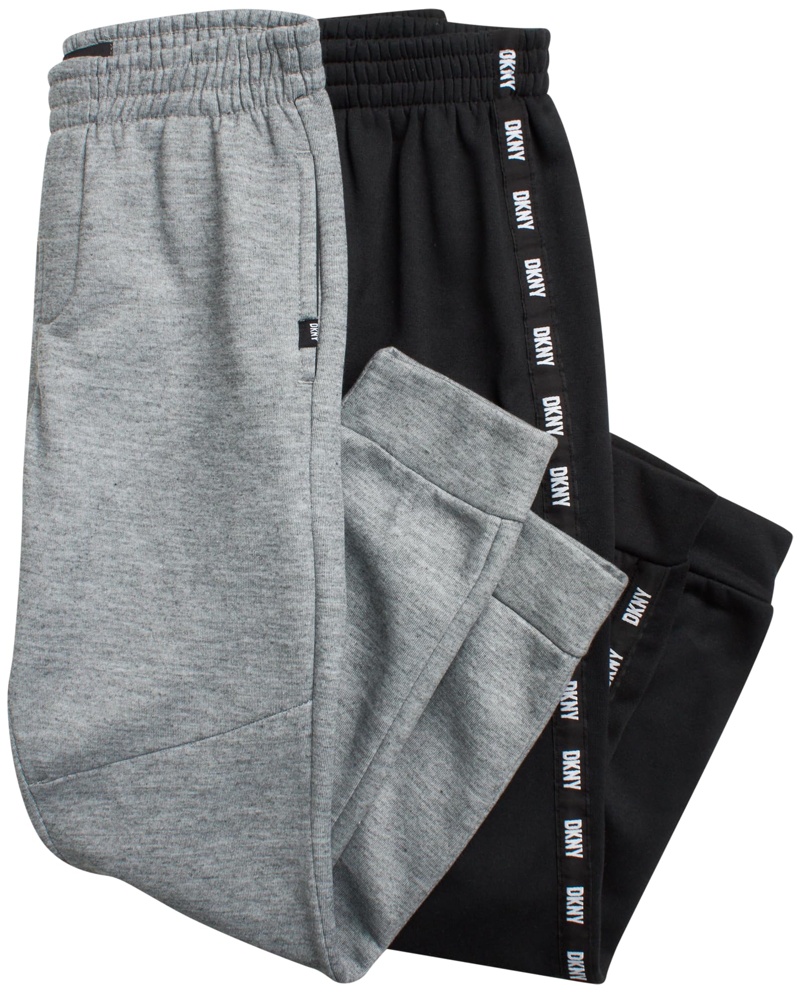 DKNY Boys' Sweatpants - 2 Pack Lightweight Performance Fleece Joggers for Boys - Breathable Athletic Jogger Pants (8-12), Size 10, Dark Grey Heather