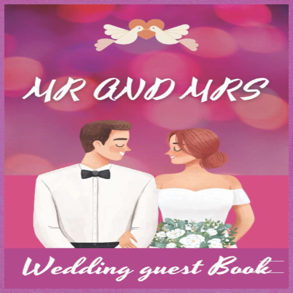 WEDDING GUEST BOOK - MR. AND MRS: WHITE AND GOLD GUEST BOOK FOR WEDDING RECEPTION|| MR. AND MRS. GUEST BOOK WEDDING|| WEDDING GUEST BOOK ... BOOK|| VINTAGE WEDDING VISITOR LOG GUESTBOOK