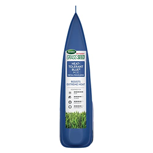 Scotts Turf Builder Grass Seed Heat-Tolerant Blue Mix for Tall Fescue Lawns with Fertilizer and Soil Improver, 2.4 lbs.