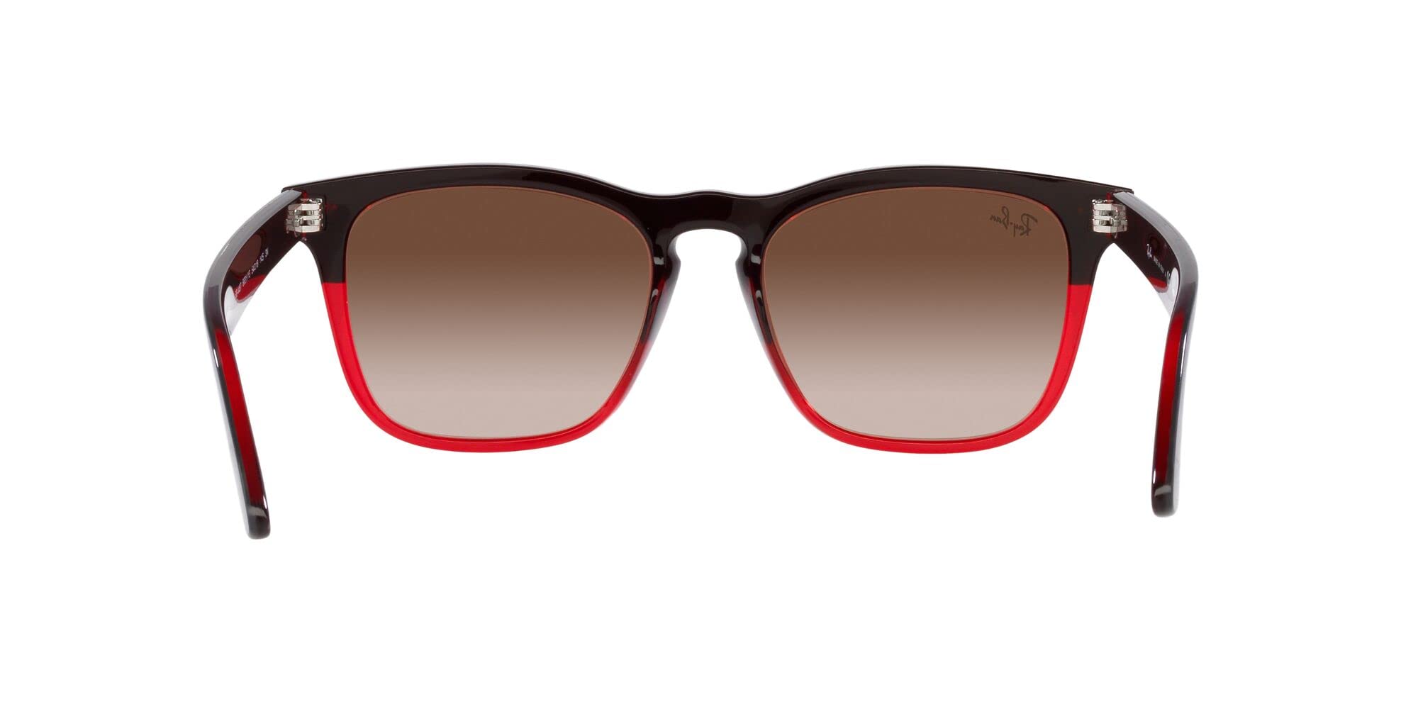 Ray-Ban RB4487 Steve Square Sunglasses, Green on Transparent Red/Brown Gradient, 54 mm