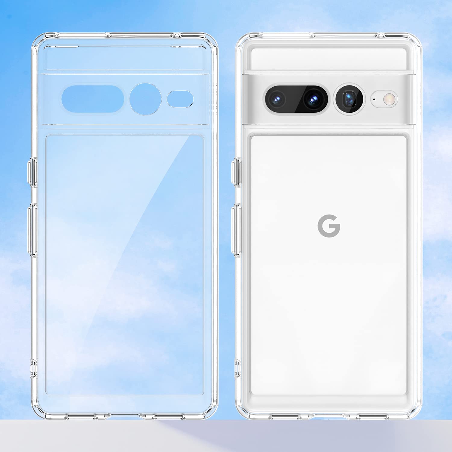 EVUNNBC for Pixel 7 Pro Case, Google Pixel 7 Pro Case Non Yellowing Military Grade Drop Protection Thin Flexible Silicone TPU Protective Slim Fit Phone Cover for Google Pixel 7 Pro (Clear)