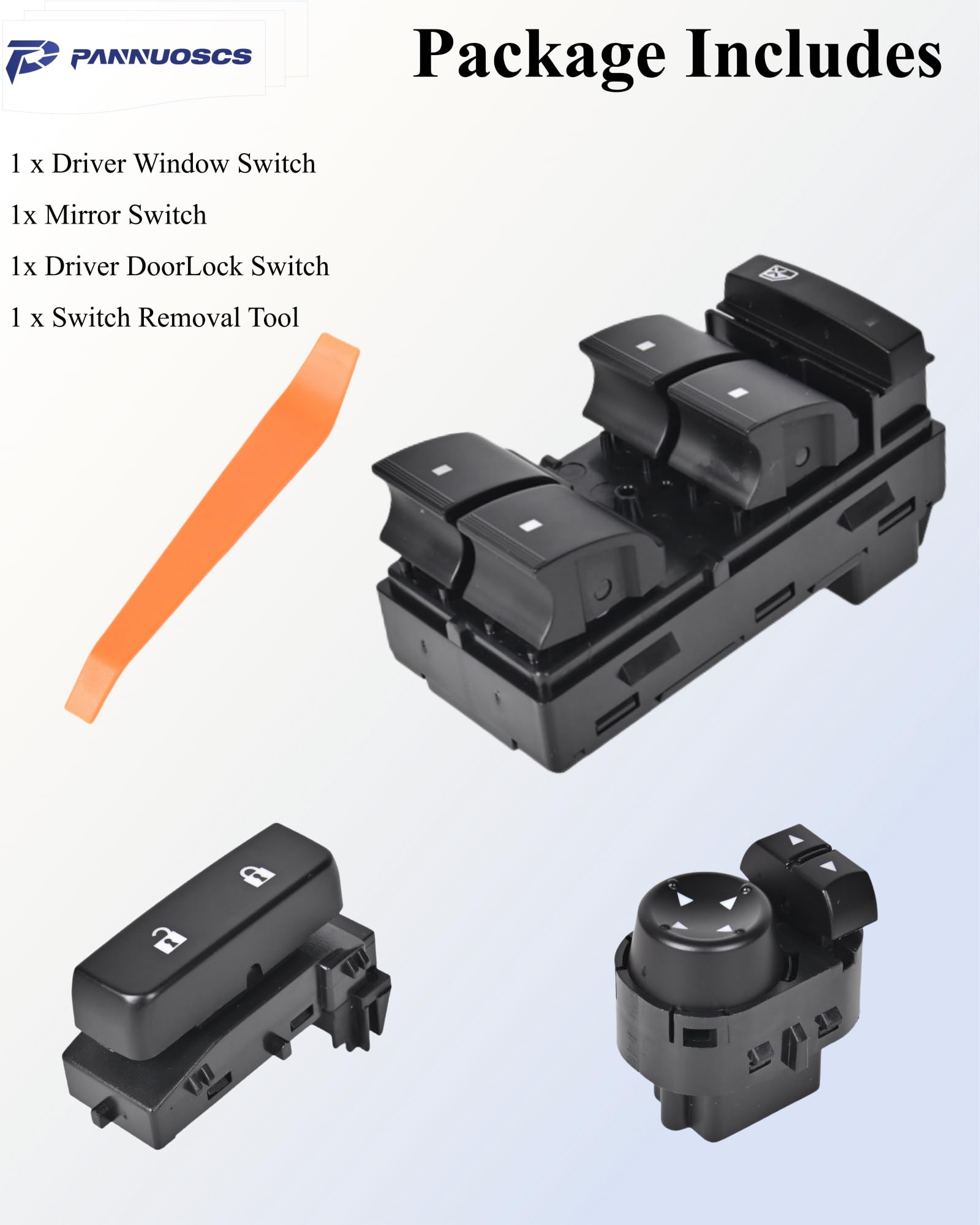 Window Switch Driver Side Compatible with 2007-2014 Chevy Silverado/GMC Sierra 1500 2500HD 3500HD Power Master Window Switch & Door Lock & Mirror Replace#20945129 15804093 22883768