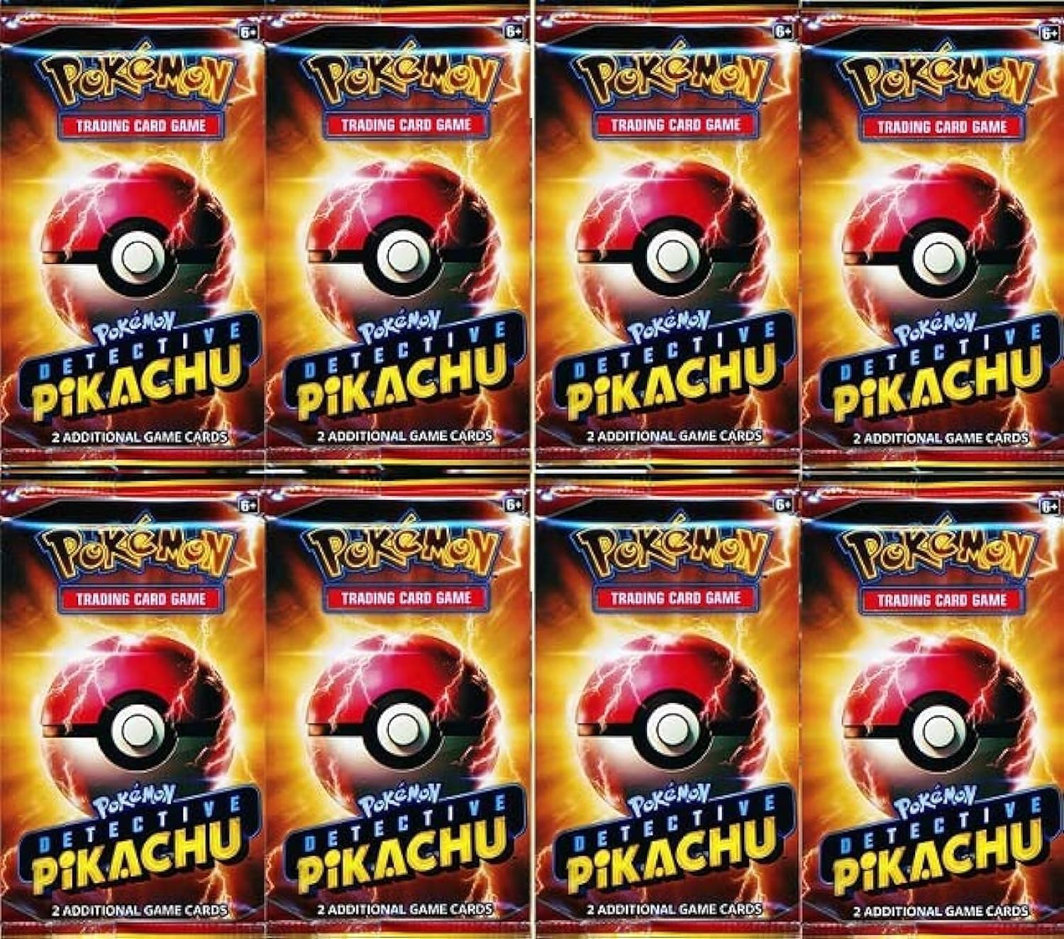 8X Detective pikachu Movie Promo Pack, 2 Additional Game Cards per Pack.