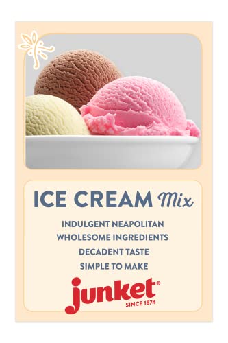 Junket Ice Cream Mix Bundle - 4 Vanilla, 4 Chocolate, 4 Strawberry (12 Total)