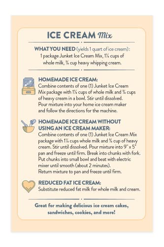 Junket Ice Cream Mix Very Vanilla, 4 Ounce (Pack of 2)