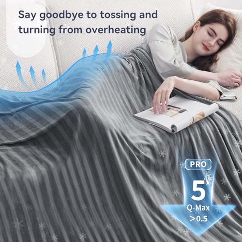 Guohaoi Cooling Blanket (90"x90"Queen Size) for Hot Sleepers and Night Sweats,100% Oeko-Tex Certified,Arc-Chill Q-Max >0.5 Cool Fiber,Ultra Cold Breathable,Comfortable,All-Season.